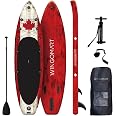 WINGOMART Inflatable Stand-Up Paddle Board - Red, PVC Material, 10.5ft ...