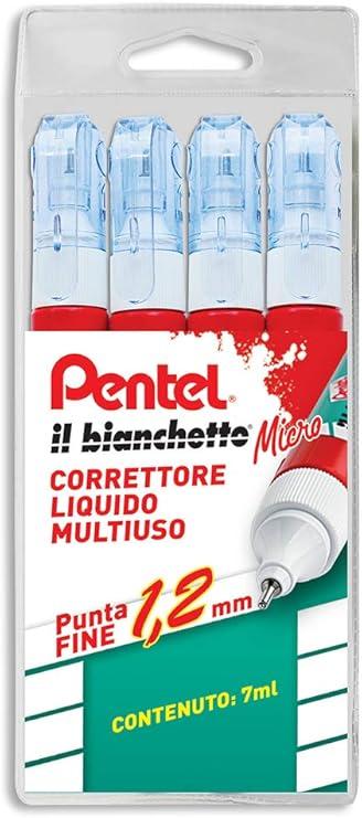 Pentel ZL63 Il Bianchetto Micro 7 ml pack 4 correttori: Amazon.it ...