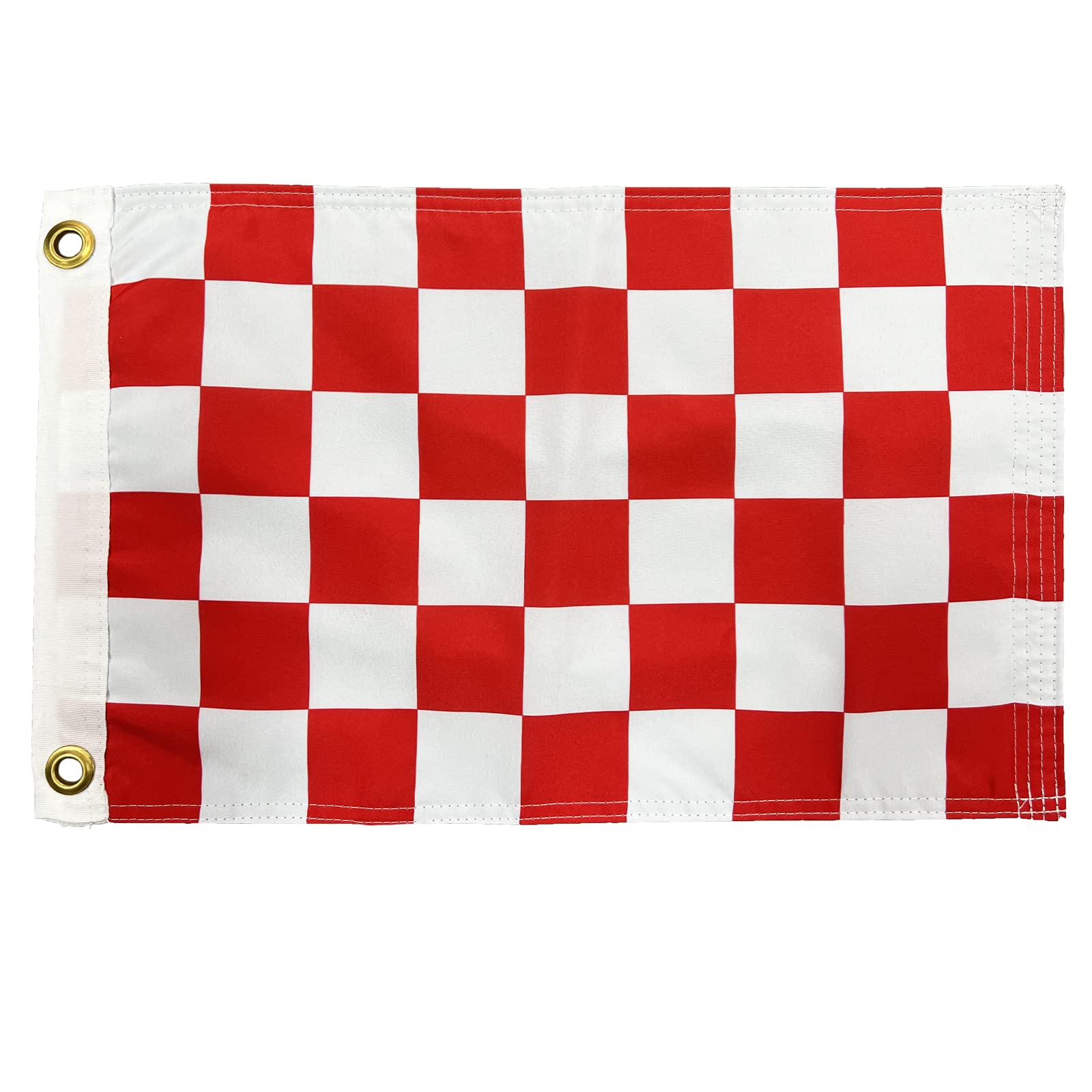 FRF FLAG Red and White Checkered Flag 12x18 Inch, Double Side Red and ...