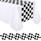 Amazon.com: Preboun 6 Pcs Plastic Checkered Table Runner 14 x 108 Inch ...