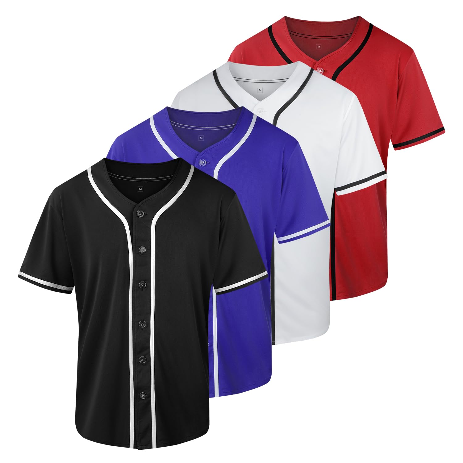 Holnkme Blank Plain Baseball Jersey for Men Women, Baseball Shirt for ...