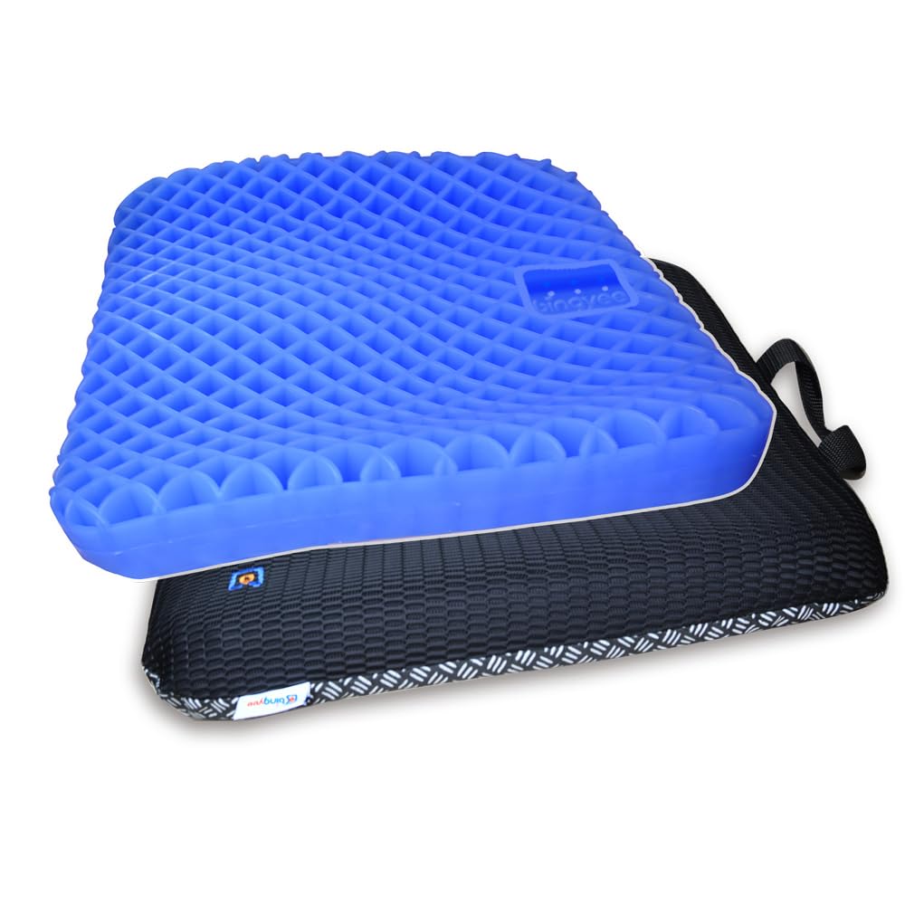 bingyee Gel Seat Cushion 1.8 Inch Thick Seating Pad Orthopedic Chair ...