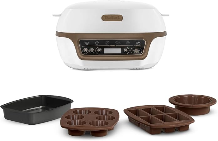 Tefal Cake Factory + KD802112 Intelligent Cake Machine White / Brown ...