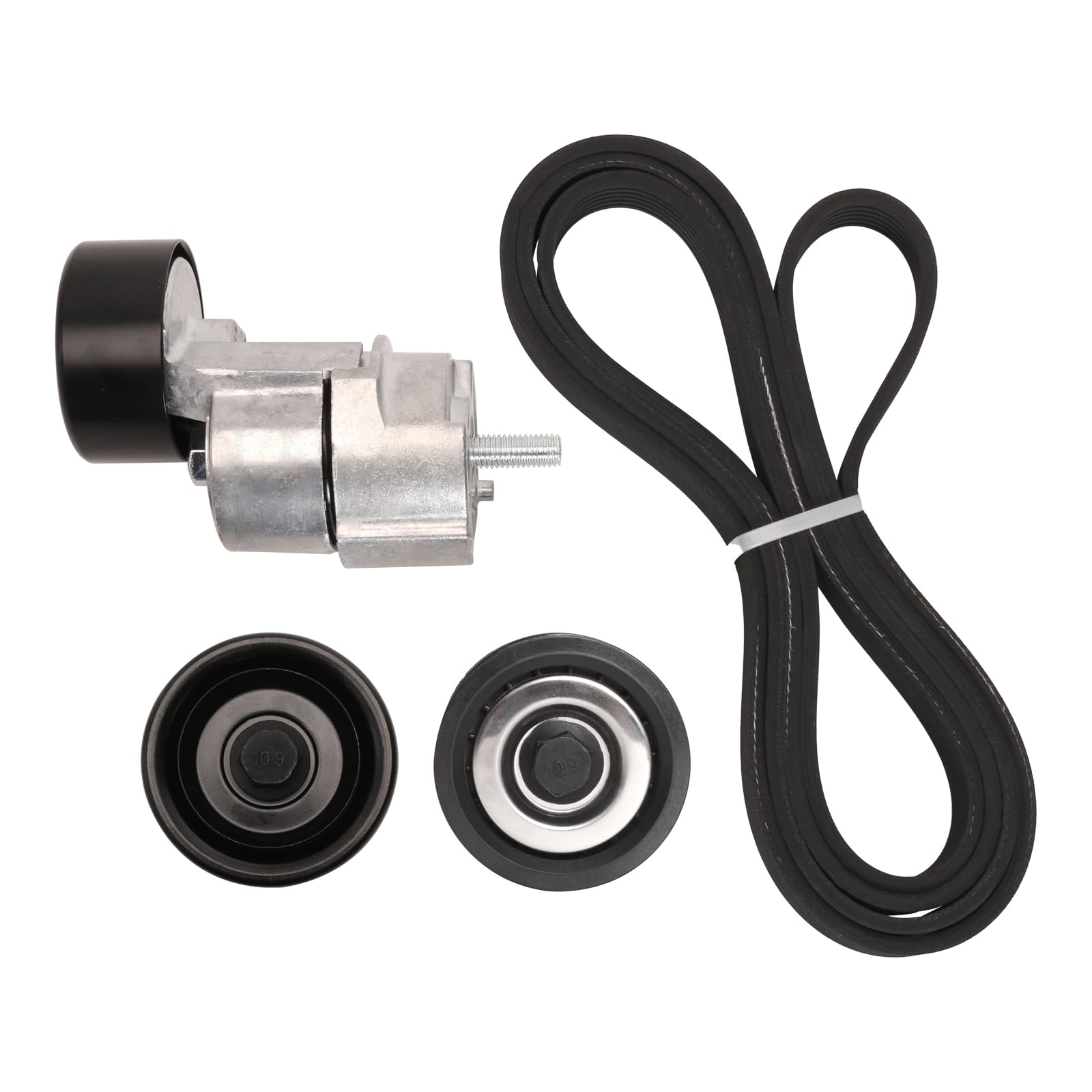Belt Tensioner & Idler Pulley Serpentine Belt Kit Fit for Hyundai, for ...