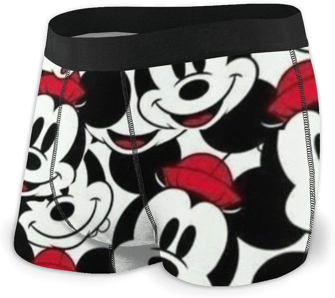 Mickey Mouse Cartoon Mens Boxer Briefs Lithe Breathable Briefs 2 Pac ...