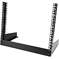 Amazon.com: StarTech.com 2-Post 8U Desktop Server Rack, Small Open Frame 19in Computer Rack ...
