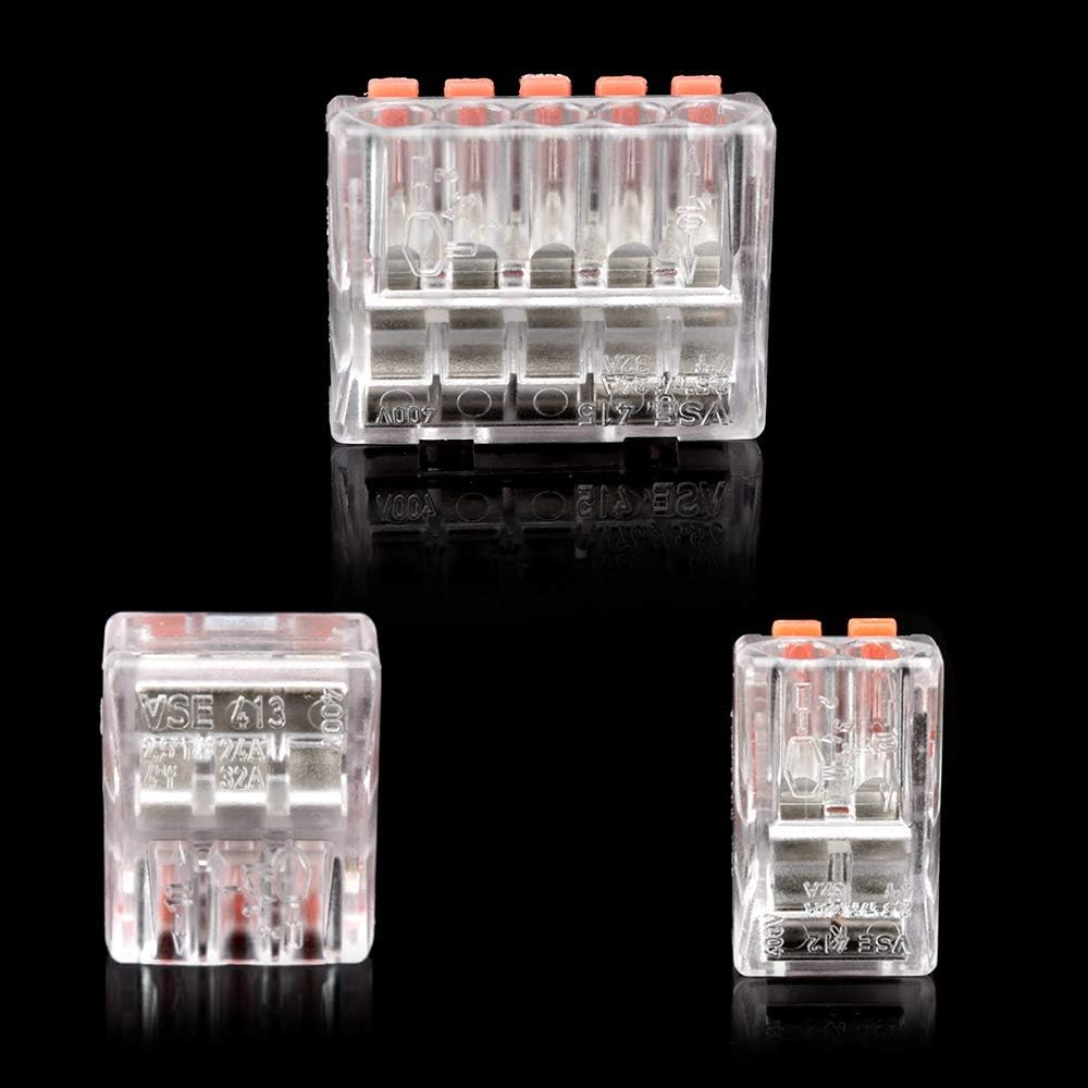 Lolypot Wire Connectors Lever Nut Connector 50 Pack Assortment ...