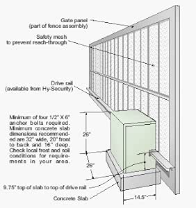 Hy-Security 222EST Slide Gate Operator - 1HP 208VAC, 3-Phase Flame ...