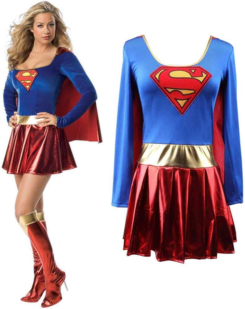 Superwoman Dress Superman Cosplay Costumes For Adult and Girls ...