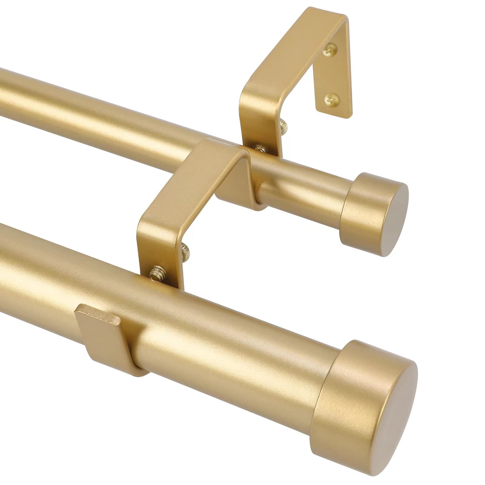 OLV Gold Double Curtain Rods for Windows 36 to 72 Inch(3 to 6 Feet),1 ...