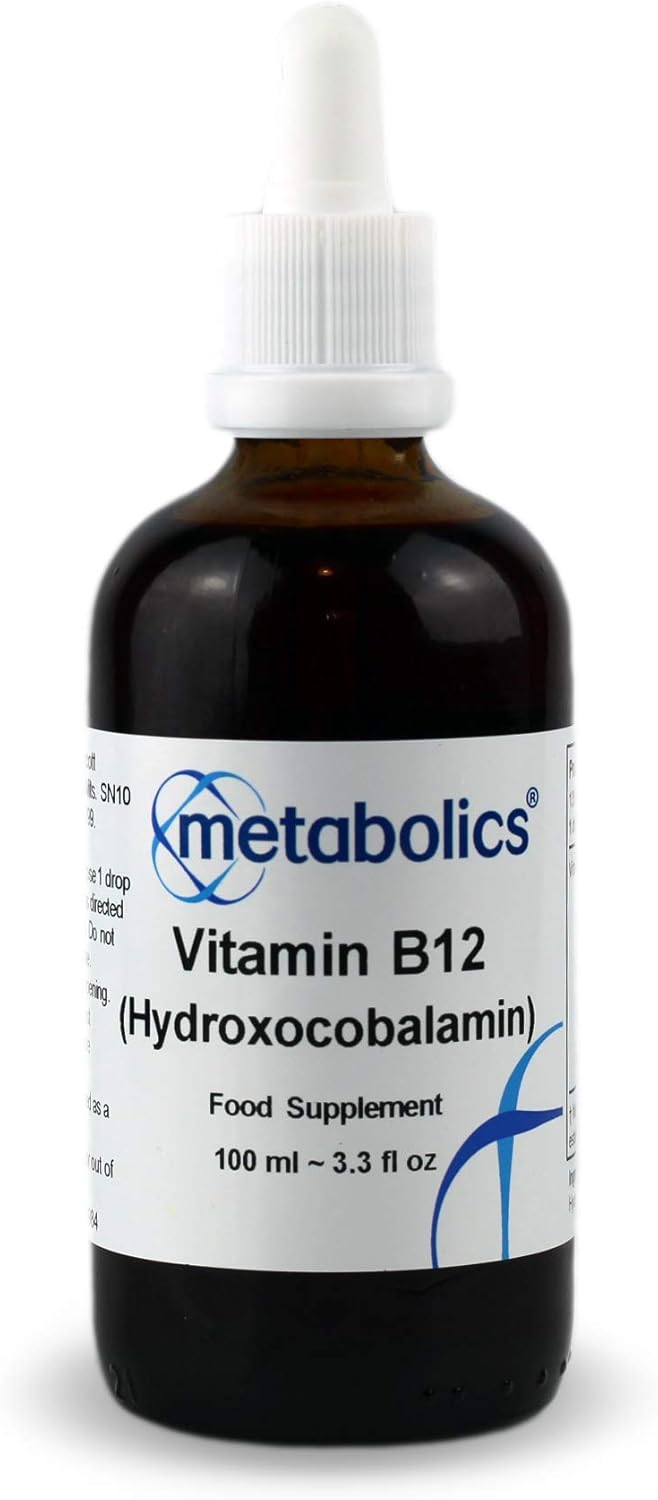 Vitamin B12 Liquid | Pure Hydroxocobalamin Supplement | for Normal ...