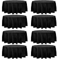 Amazon.com: 8 Pack Round Tablecloth 90 Inch Round Table Covers Bulk ...