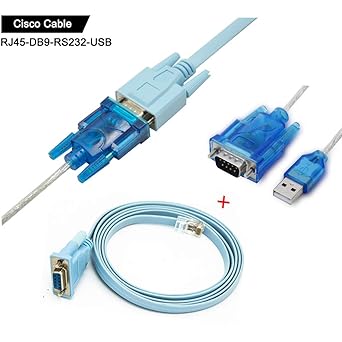 Cavo console seriale Cisco da RJ45 a DB9 e da RS232 a USB (2 in 1) per ...