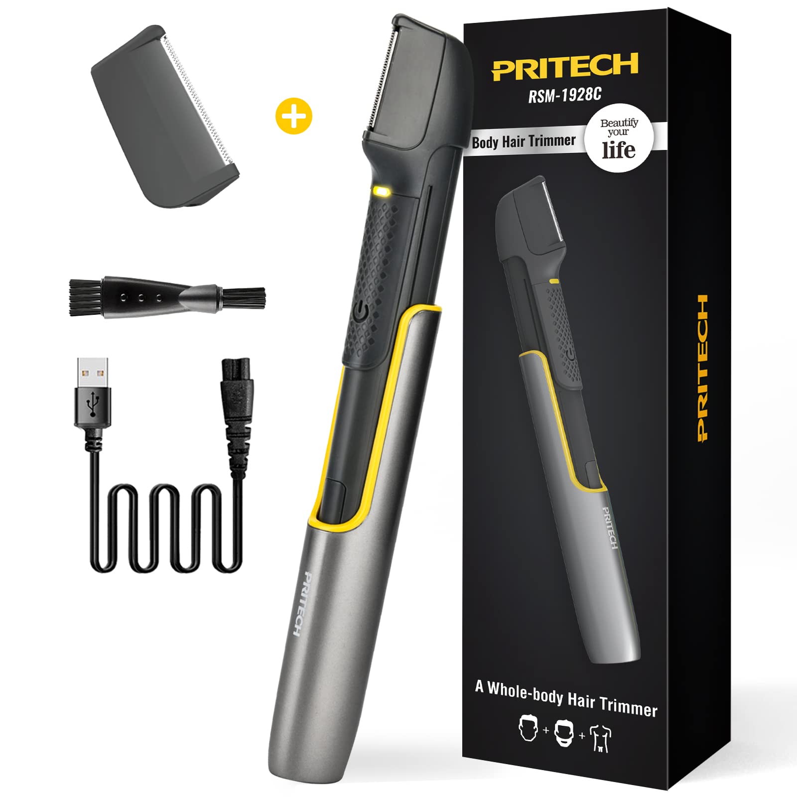 Mua PRITECH Body Hair Trimmer for Men, Microtouch Trimmer, Rechargeable ...