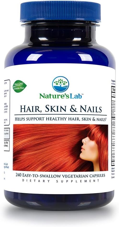 Amazon.com: Nature's Lab Hair, Skin and Nails Capsules, 240 Count ...