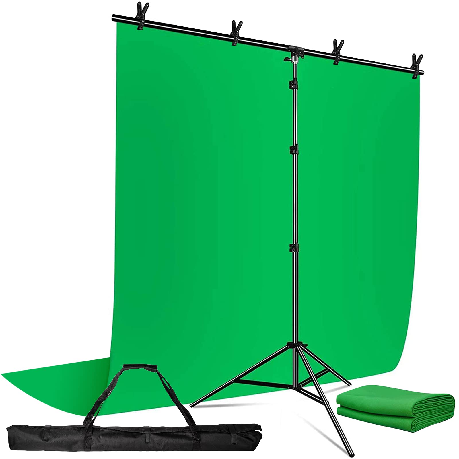 Mua Green Screen Backdrop Stand Kit with 8.5ft X 5ft Portable T-Shape ...