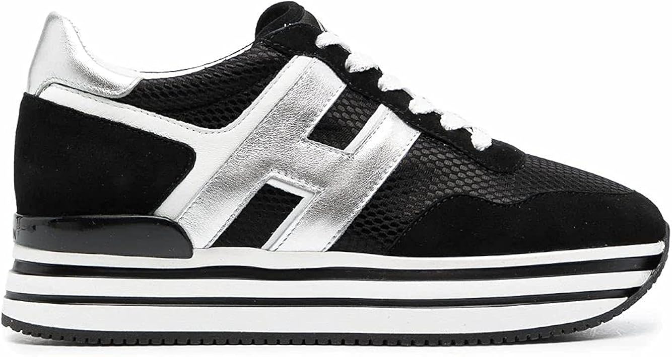 Hogan Mode De Luxe Femme HXW4830CB81PFH7234 Noir Cuir Baskets | Ss21 ...