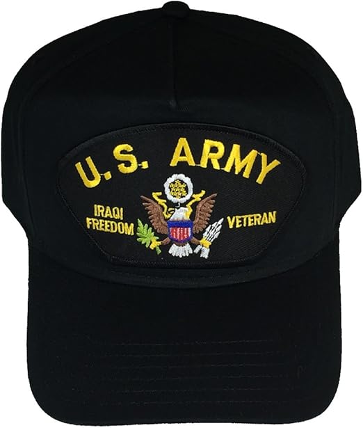Amazon.com: U.S. Army Iraqi Freedom Veteran HAT - Black - Veteran Owned ...
