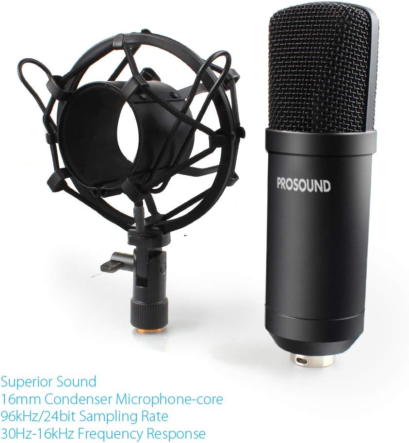 ProSound Studio Microphone Kit USB Plug-In Connection Table Spring ...