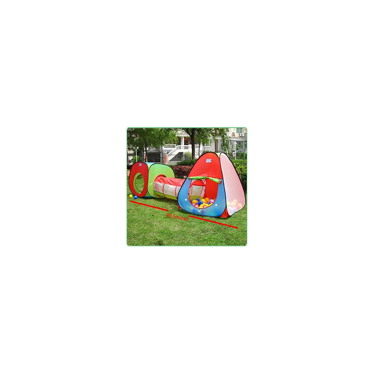 Roadacc 3-Piece Children Play Tent Set of Square Cubby, Triangle Cubby ...
