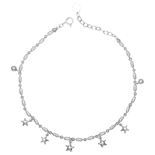 Buy GIVA 925 Sterling Silver Star Charm Anklet, (Single) | Anklets for ...