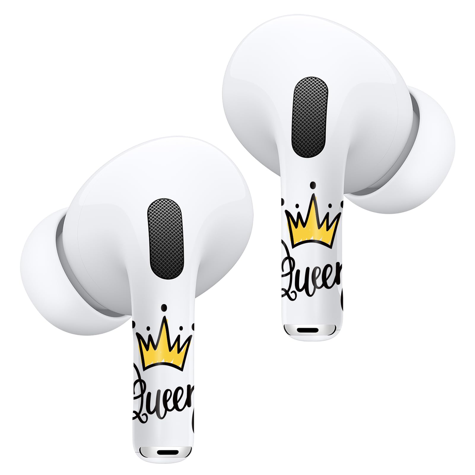 RockMax for AirPod Pro Skin, Yellow Decal Stickers for Ear Buds, Crown ...