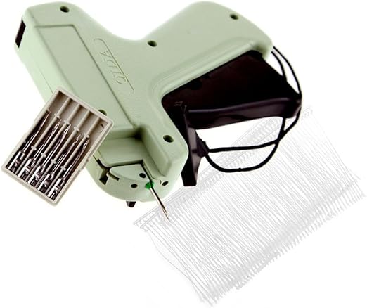 Tagging Gun +5 Steel Needle +1000 Kimble Tag Label Barbs for Clothes ...