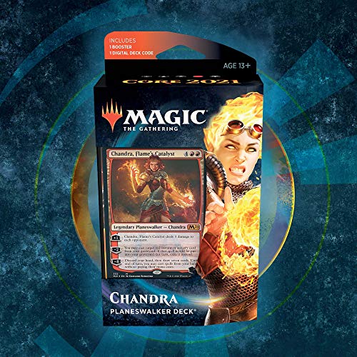 Magic: The Gathering Chandra, Flame’s Catalyst Planeswalker Deck | Core Set 2021 (M21) | 60 Card ...