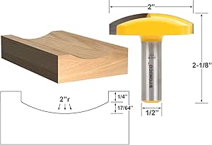Yonico 16181 2-Inch Radius Horizontal Crown Router Bit 1/2-Inch Shank ...