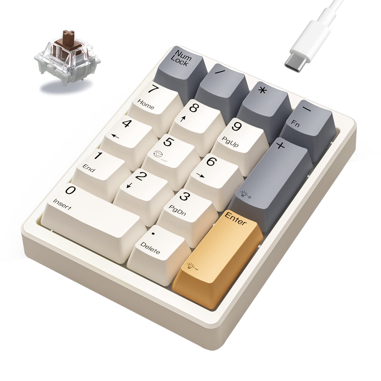 Mua Number Pad, Mechanical Numpad Wired USB Standard 17 Keys Hot ...