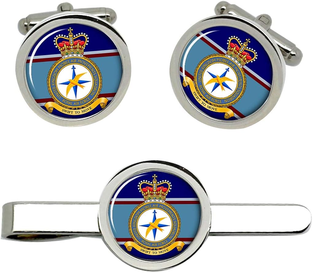 MAMS-UK Mobile Air Movements Squadron, RAF Cufflinks and Tie Clip Set ...