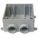 Weatherproof Box, 2Gang, PVC, 36.3 cu. in - Electrical Hubs - Amazon.com