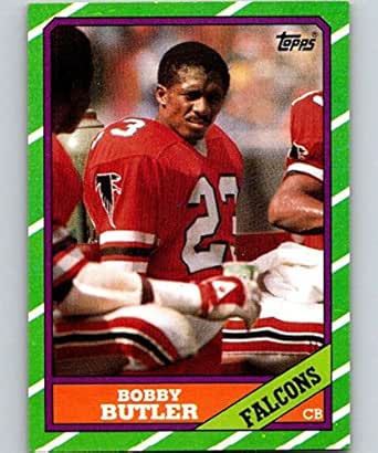 Amazon.com: 1986 Topps Football #370 Bobby Butler Atlanta Falcons ...