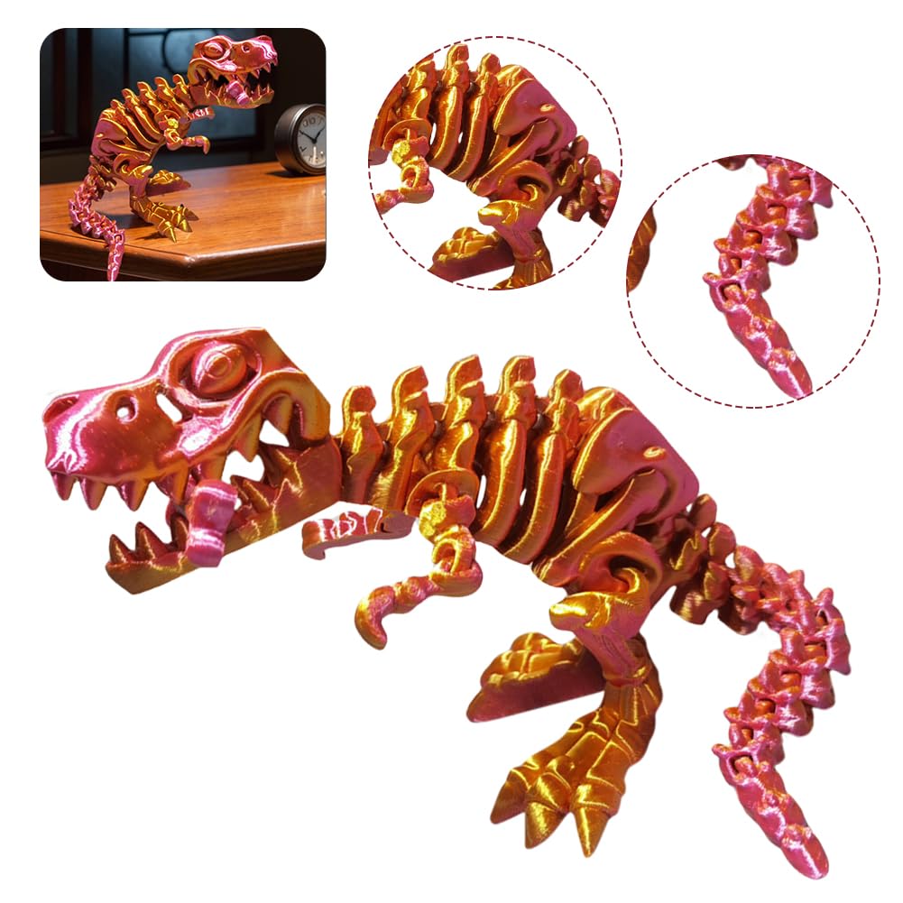 Mua 3D Printed Dinosaur,3D Printed Dino with Bones,Flexible Articulated ...