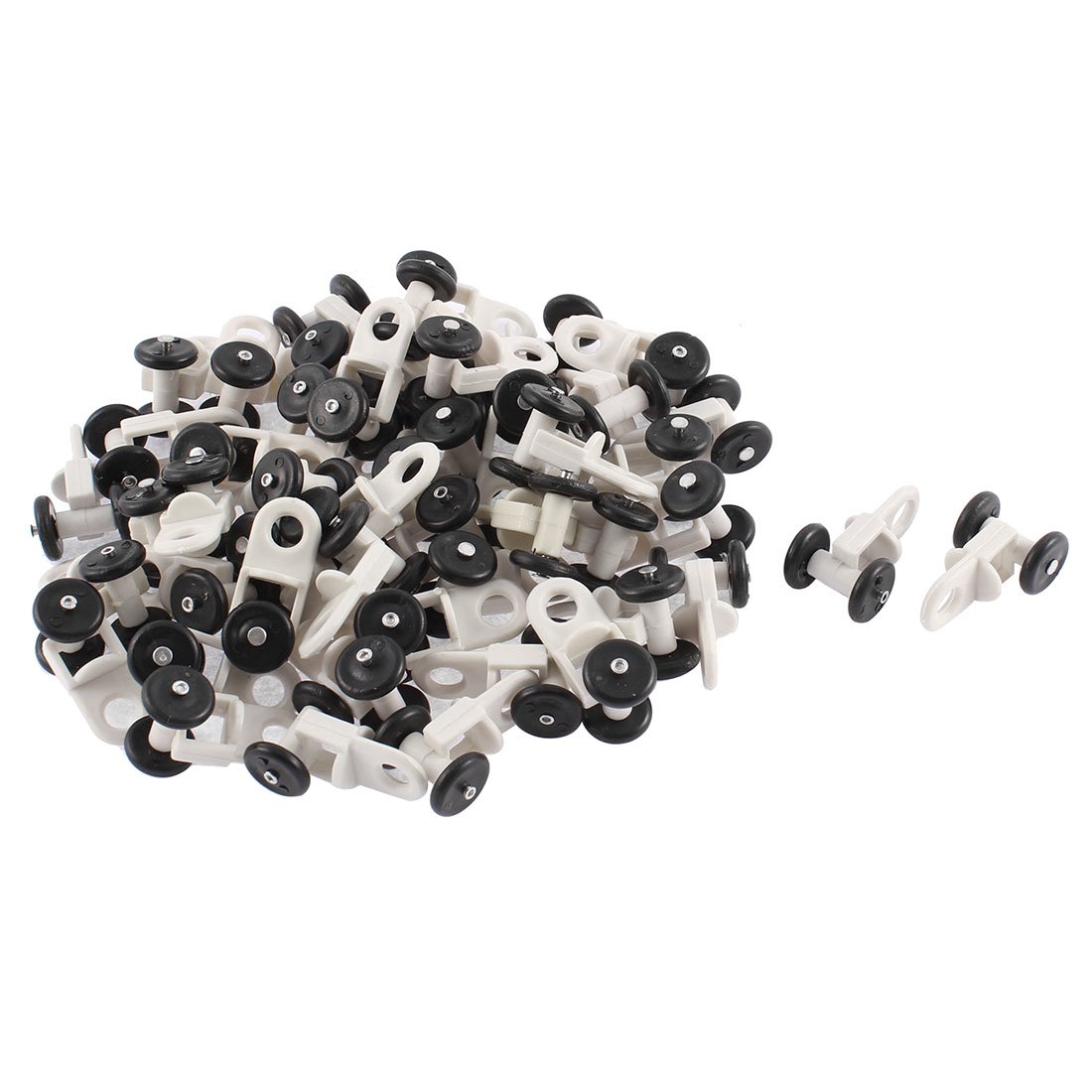 Sourcingmap a15090900ux0249 Plastic Curtain Track Rail Rollers 14Mm Dia ...