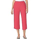 Woman Within Women's Plus Size Drawstring Chambray Relaxed Capri Pants ...