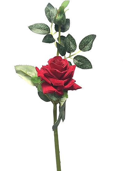 Buy GENERIC Real Look Artificial Red Rose Flower Stick for Valentines ...