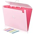 Amazon.com : SKYDUE Pink School Office Supplies，Accordion File Organizer - 7 Pocket Letter Size ...
