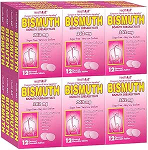 Amazon.com: HealthA2Z Bismuth, Bismuth Subsalicylate 262mg, Compare to ...
