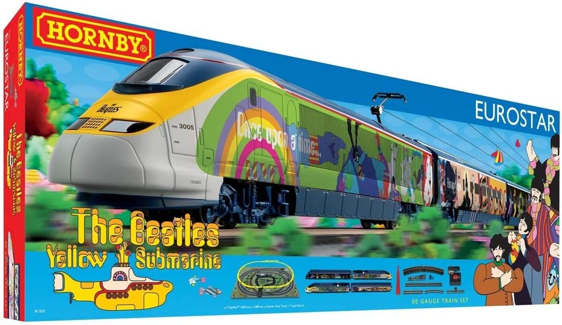 Hornby R1253M Eurostar Yellow Submarine Train Set - Analogue: Amazon.co ...
