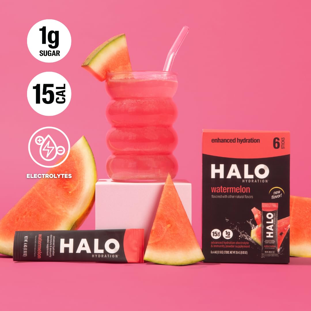 Halo Hydration - Electrolyte Drink Mix | Hydration Powder Packets ...