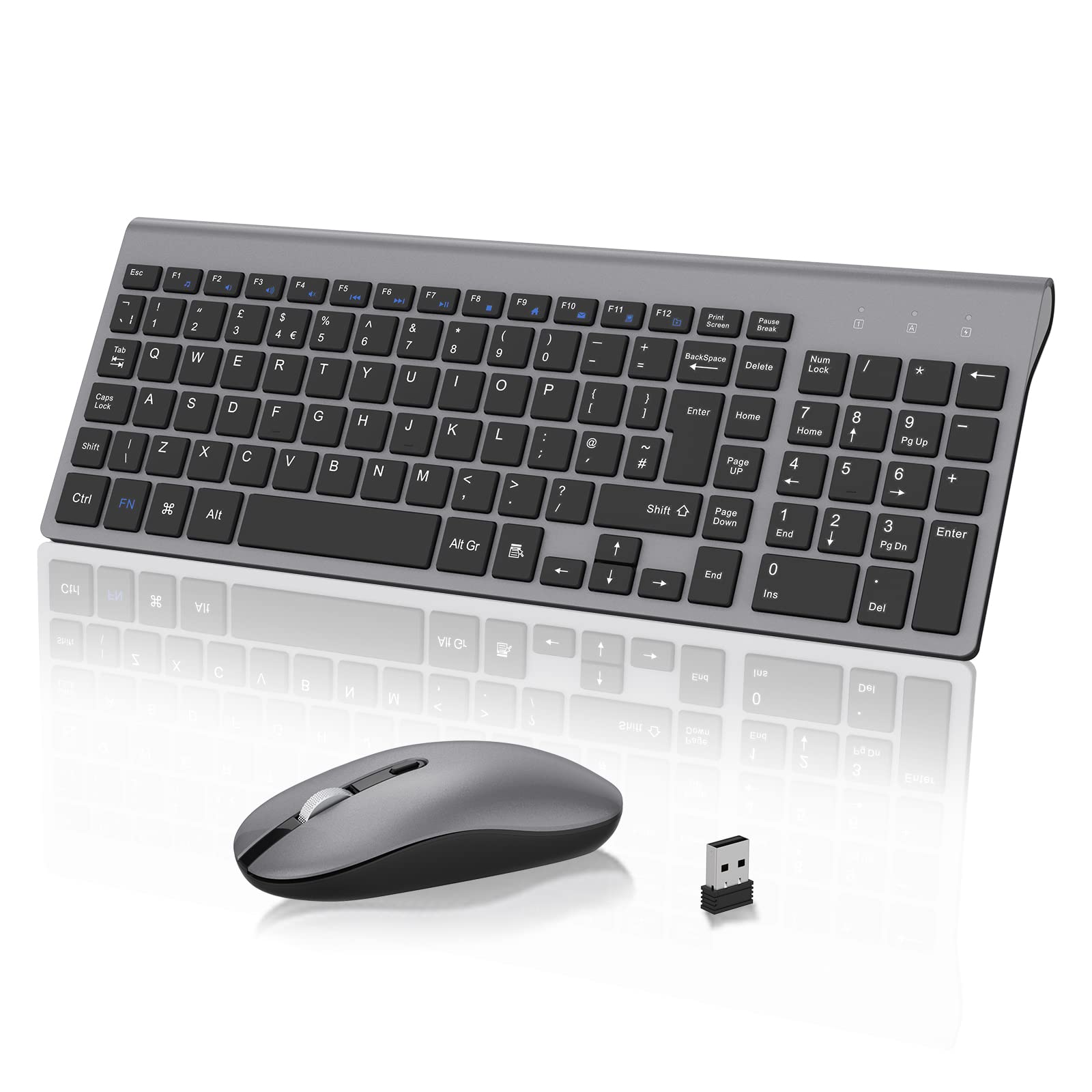 Mua Wireless Keyboard Mouse Combo, cimetech 2.4G Ultra-Thin Keyboard ...