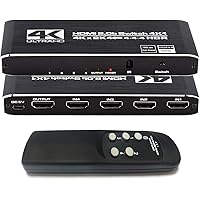Amazon.com: 4K HDMI Switch 4x1, 4 Port HDMI Selector Switcher 4 in 1 Out with IR Remote Control ...
