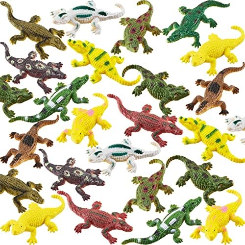 Harrycle 24 Pieces Crocodile Toy 2.75 Inch Alligator Toy Simulation ...
