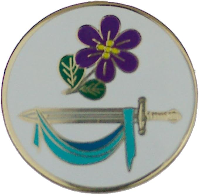 Amazon.com: ADAH Eastern Star Sword & Veil Lapel Pin One Inch Gold ...