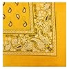 Kaiser Novelty Bandanas Paisley Cotton Bandanas (Yellow/Gold 22 X 22 in ...