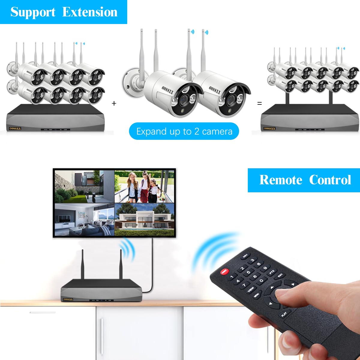 Mua Dual Antennas for WiFi Enhanced & 60 Days Storage AI Human Detected 2K 3.0MP Wireless ...