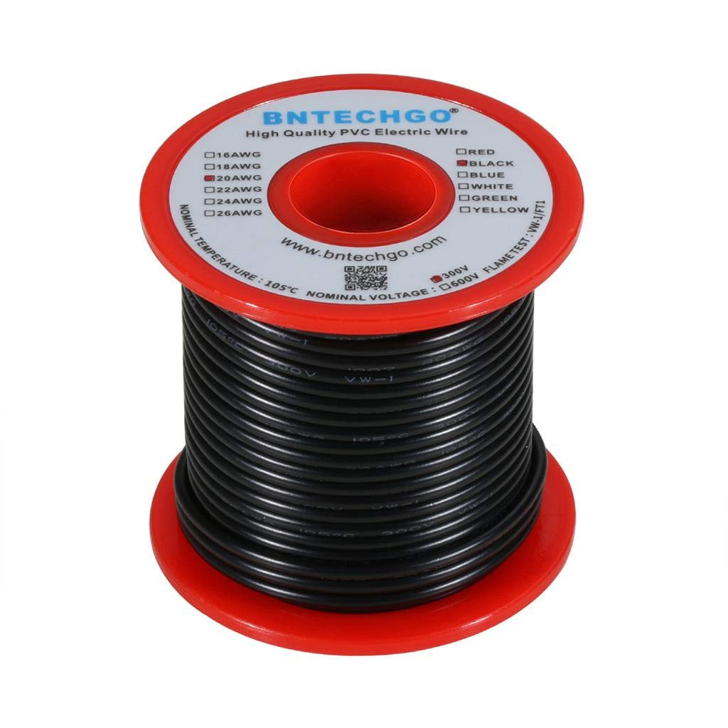 BNTECHGO 20 AWG 1007 Electric Wire 20 Gauge PVC 1007 Wire Stranded Wire