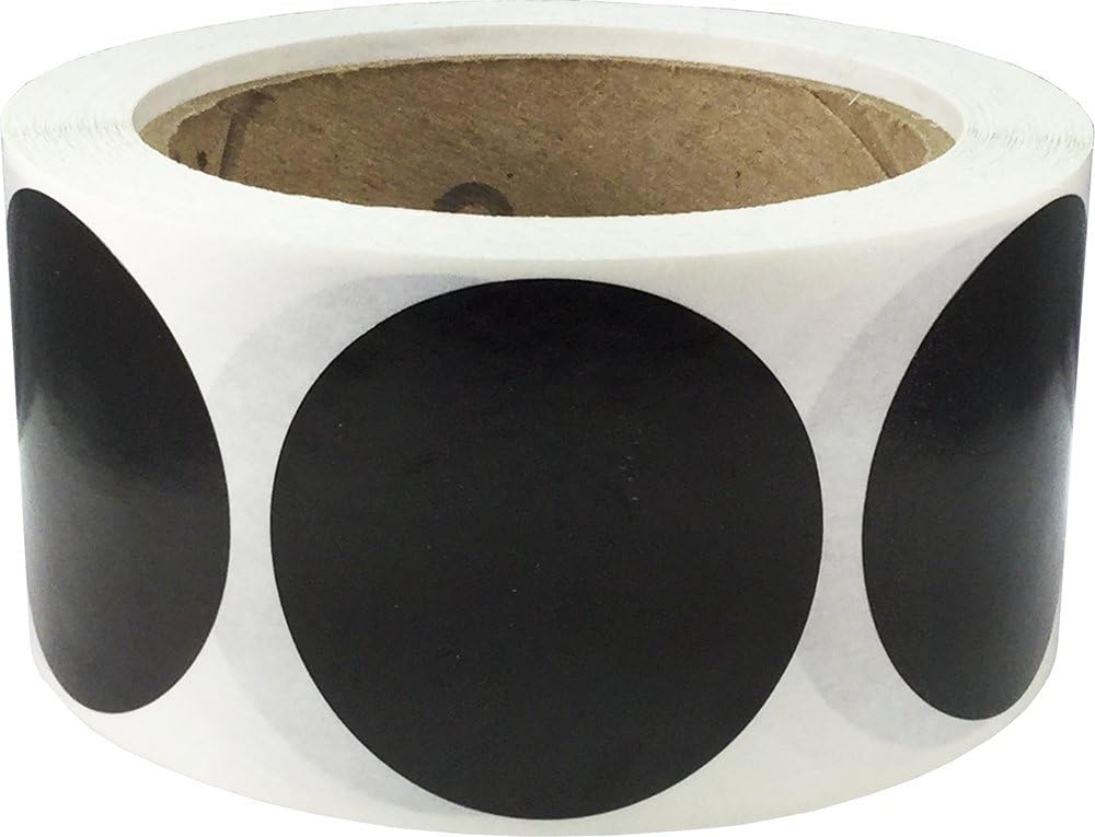 Black Circle Stickers, 51 mm 2 Inch Dot Labels 500 Pack – BigaMart