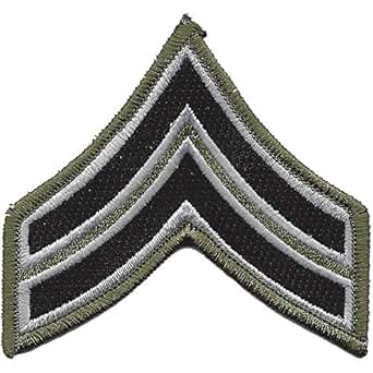 Amazon.com: Sheriff Police Corporal Chevrons Black OD Patch: Clothing
